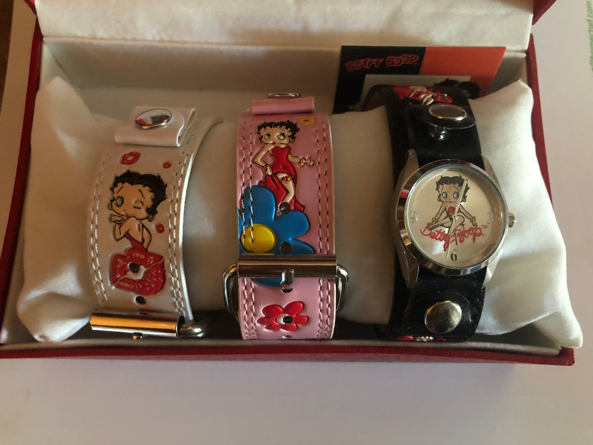 Betty Boop 3 piece watch set Betty on her name – Goodies Galore the ...